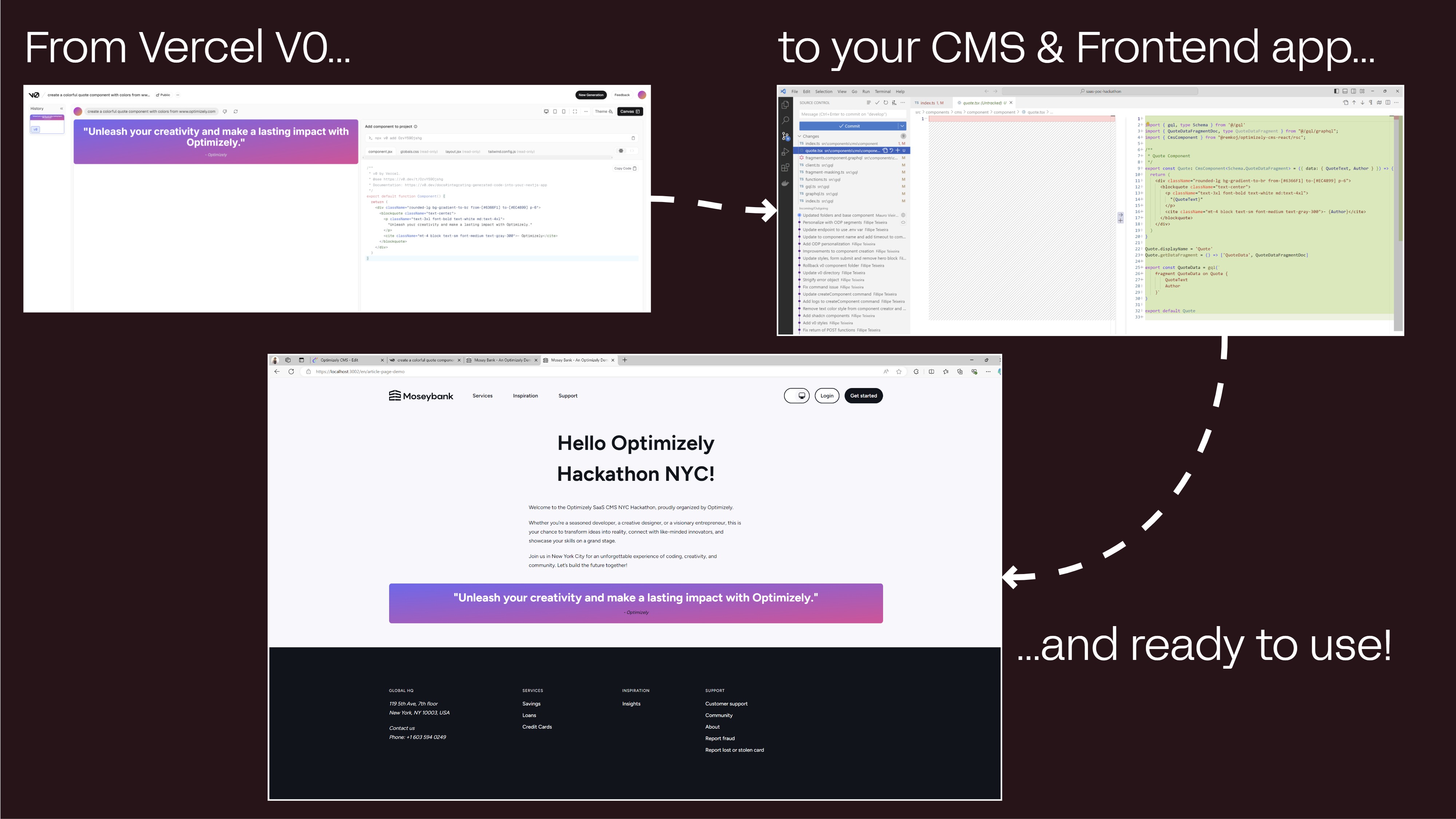 Import Vercel V0 components to CMS - Optimizely