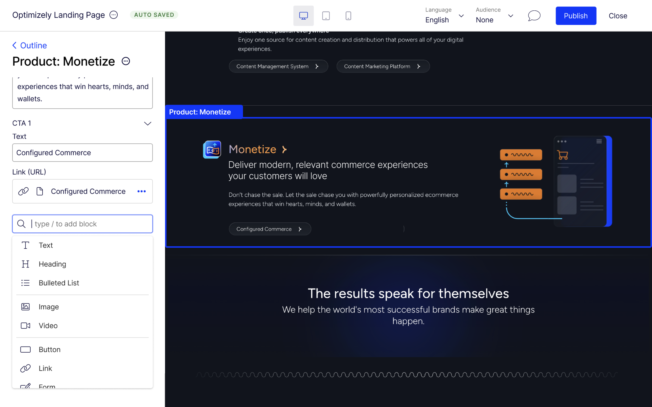 Content Management (CMS) - Optimizely