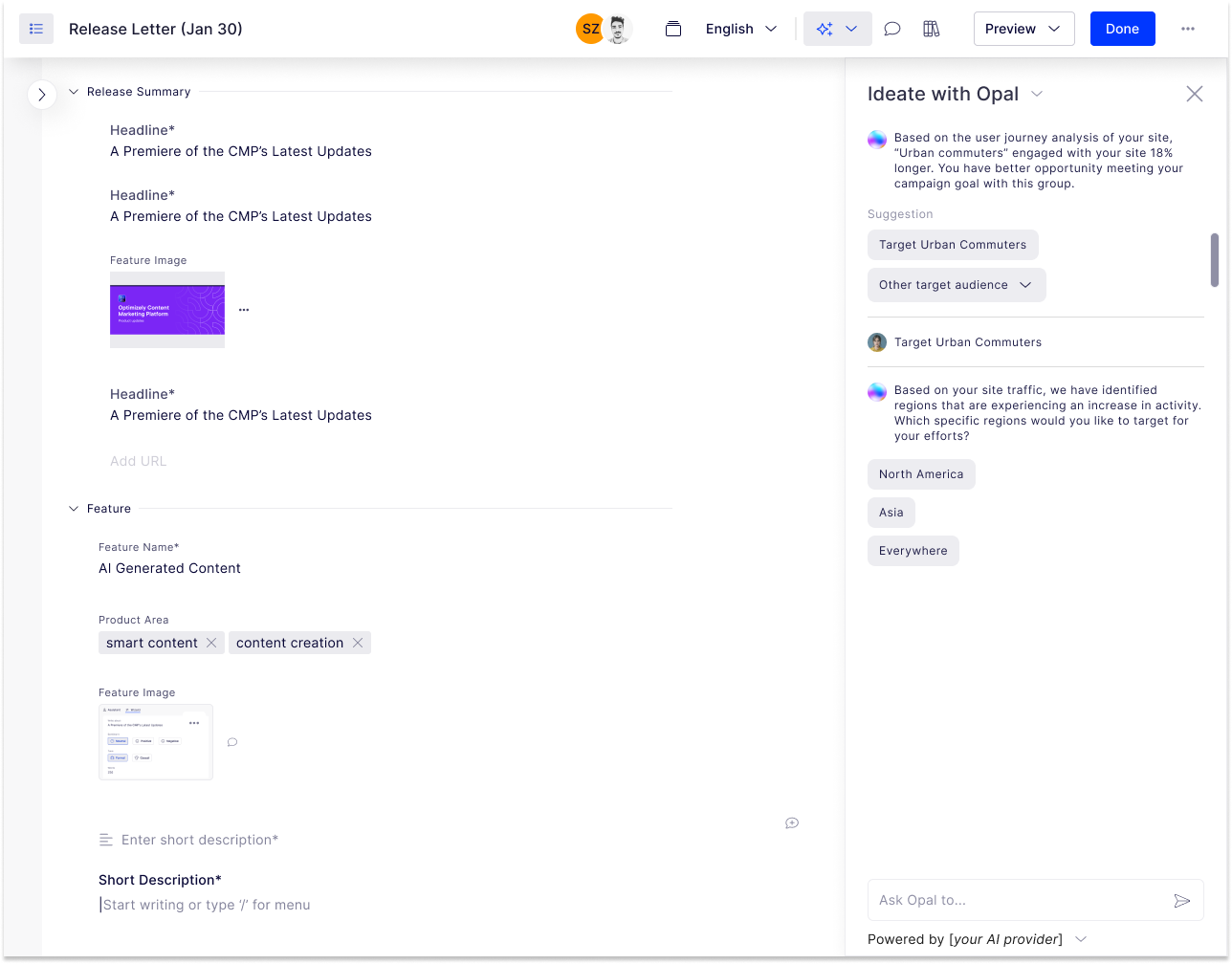 Product Roadmap - Optimizely