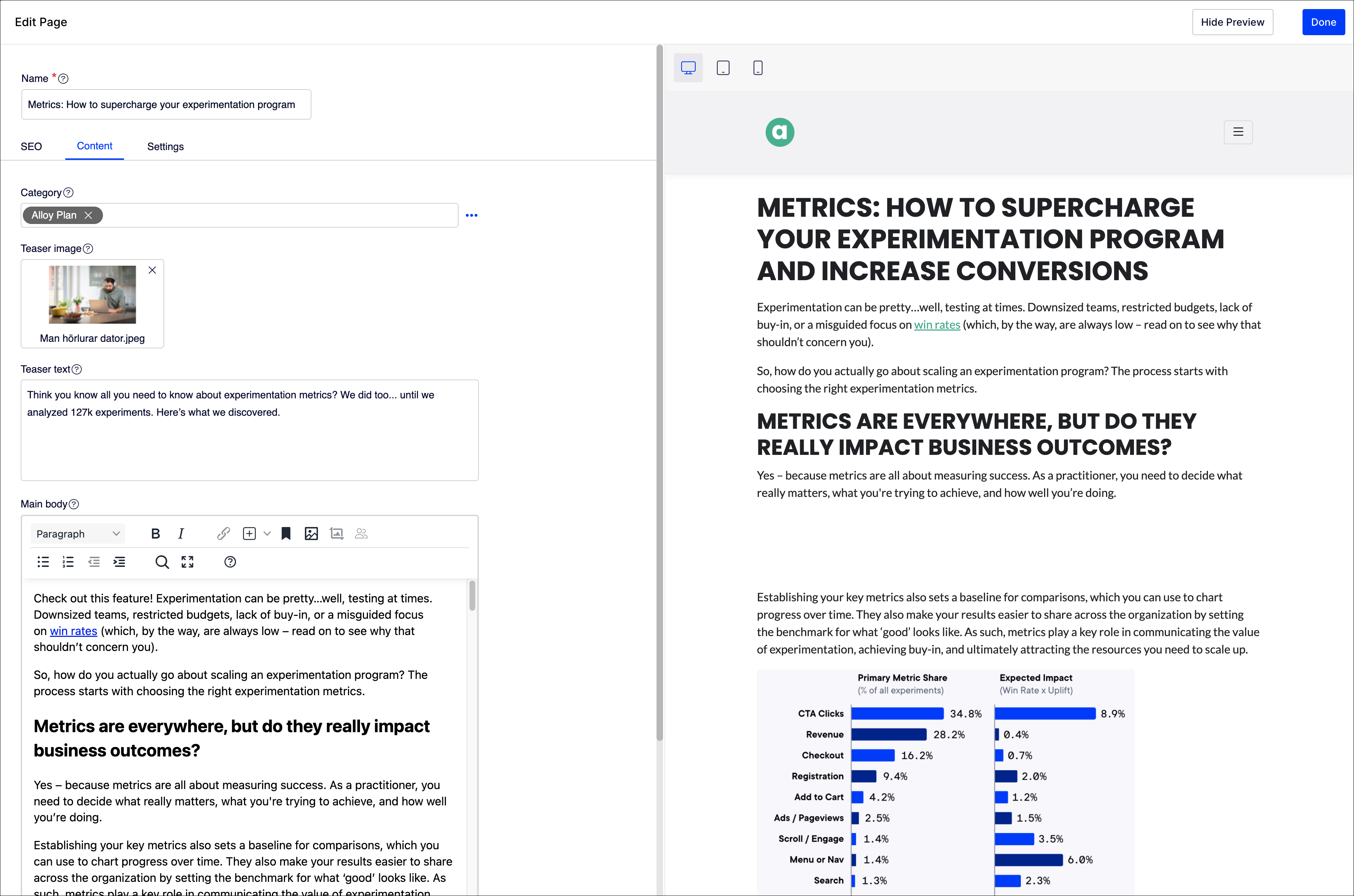 Product Roadmap - Optimizely